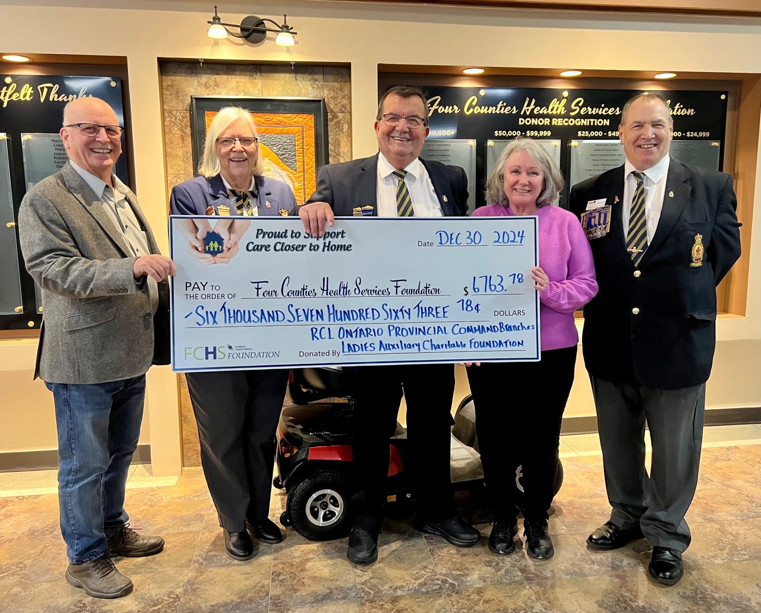 Royal Canadian Legion Charitable Foundation Grant – Four Counties ...
